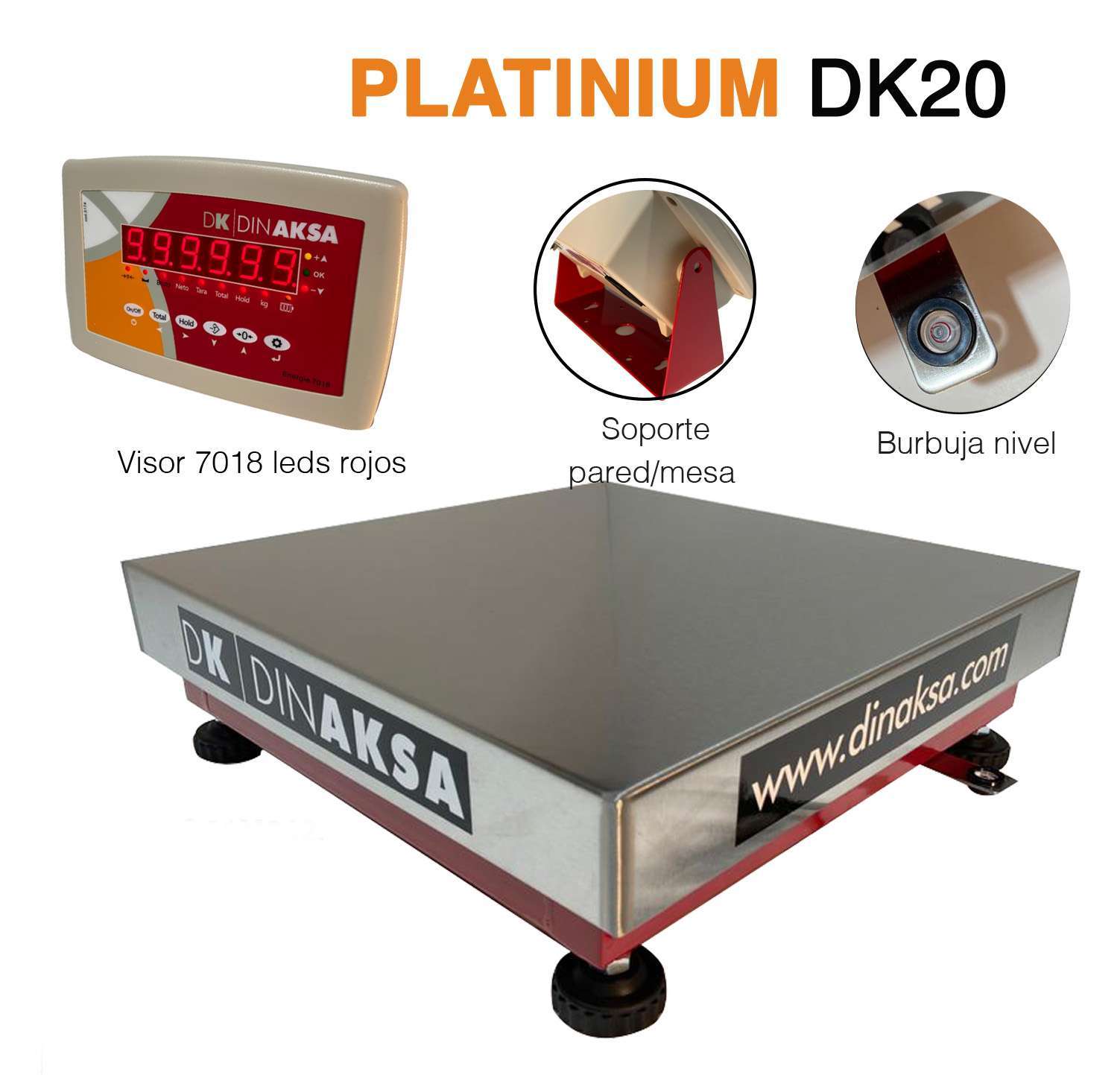 Báscula monocelula Platinium DK20 | DINAKSA, Soluciones de Pesaje industrial y seguridad de grúas